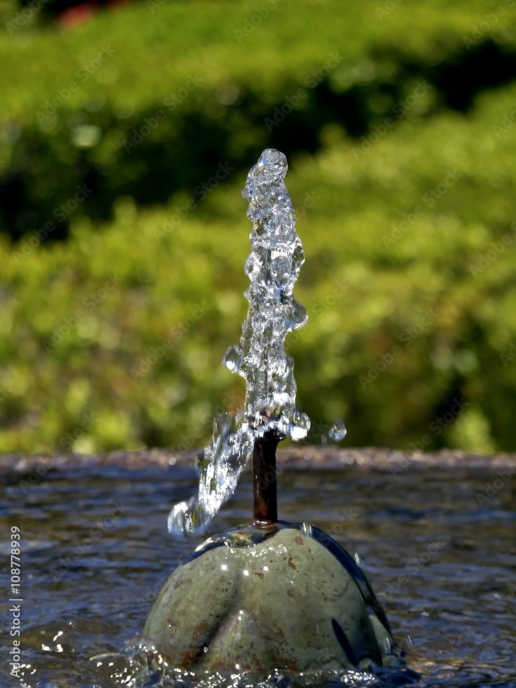 CHORRO DE AGUA HACIA ARRIBA EN UNA FUENTE DEL JARDÍN DE EL ESCORIAL ...