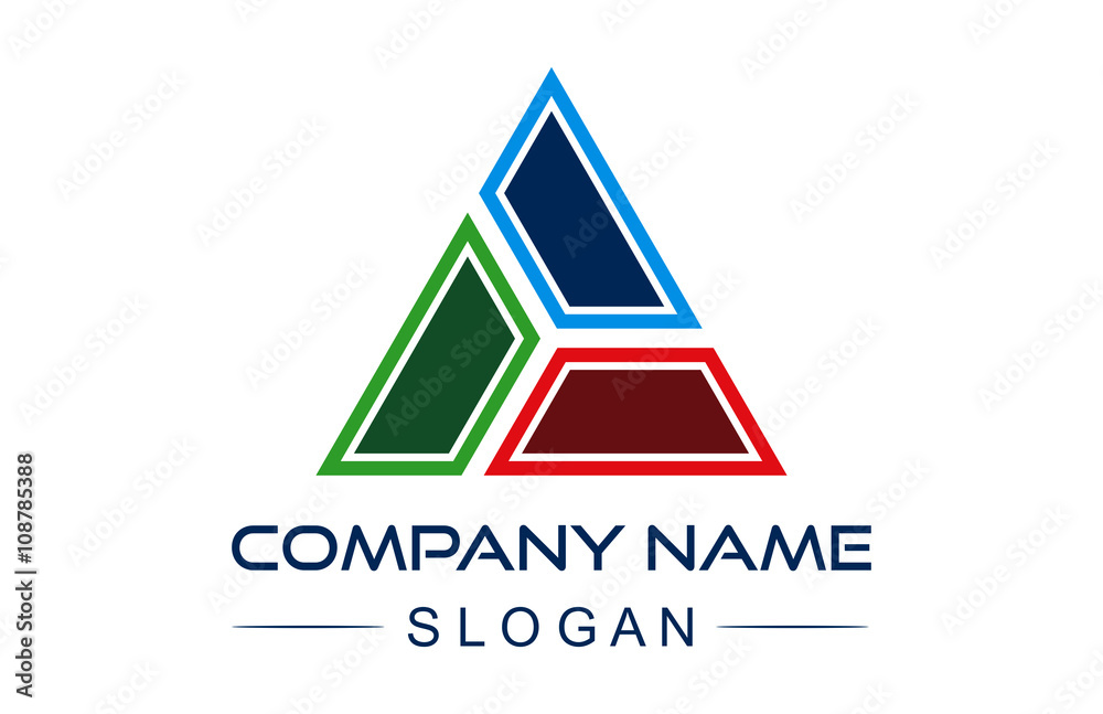 triangle circle logo Stock Vector | Adobe Stock