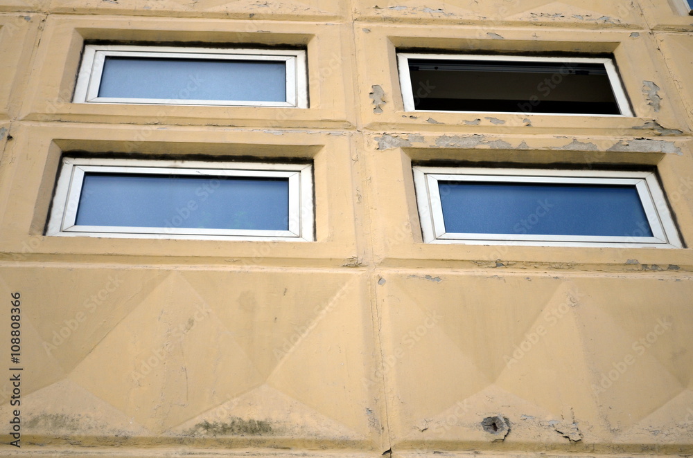 small open and closed window of a gymnasium Stock Photo | Adobe Stock