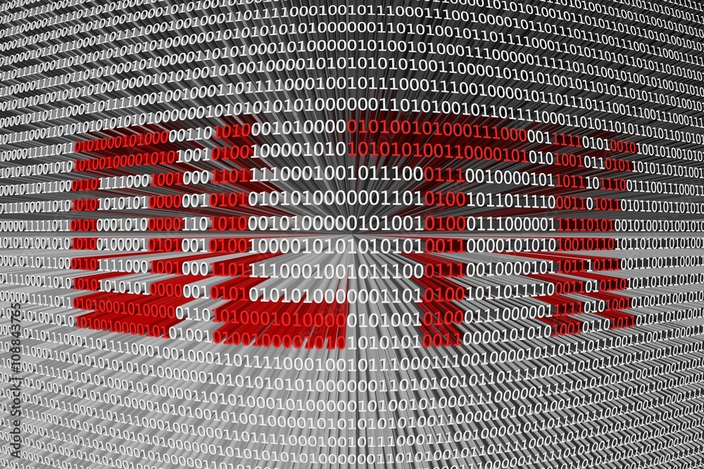 DLTK as binary code 3D illustration Stock Illustration | Adobe Stock