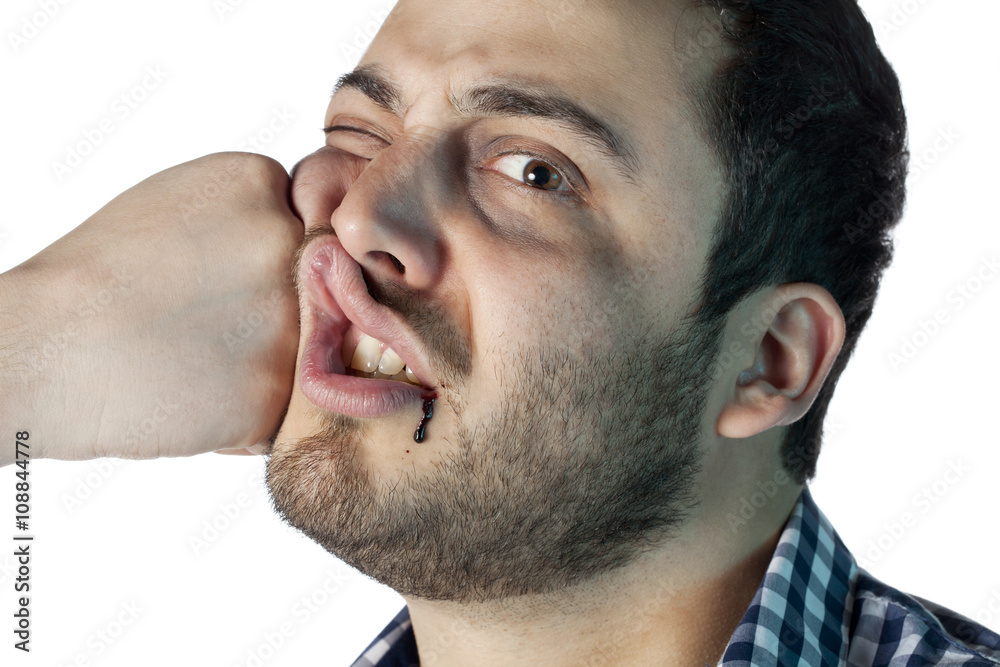 Punch In Face Stock Photo