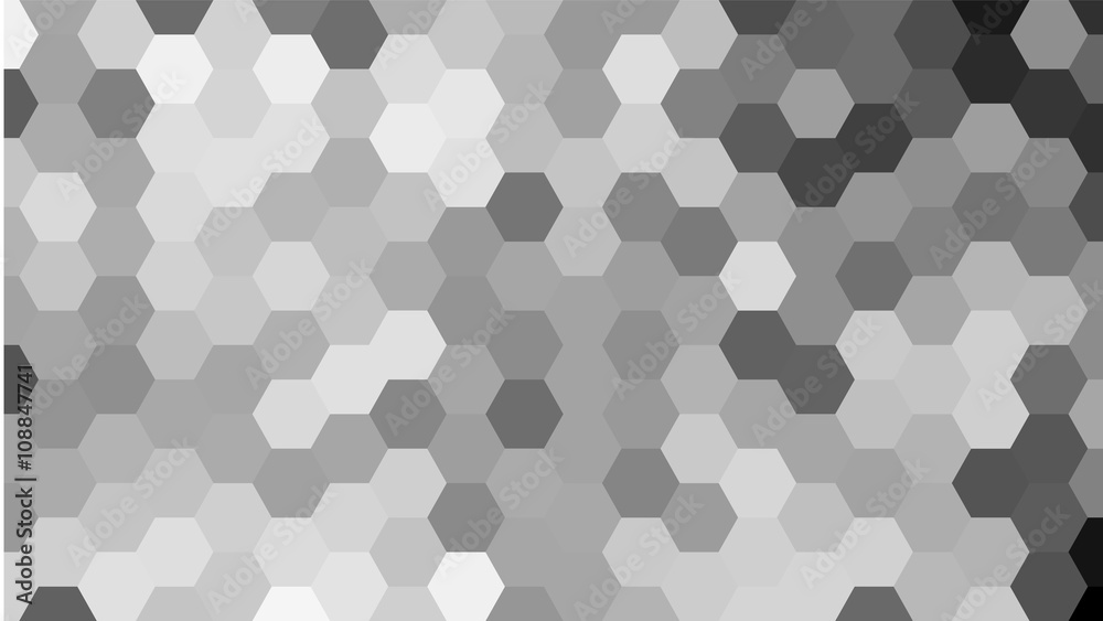 Grey geometric hexagon pattern without contour. Stock Vector | Adobe Stock