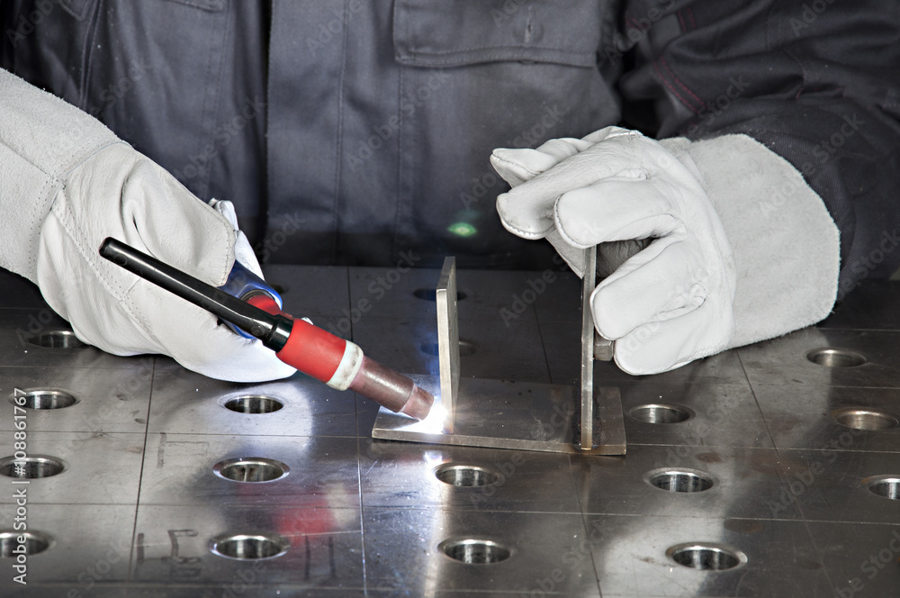 Metal Inert Gas / Metal Active Gas - MIG, MAG welding Stock Photo ...