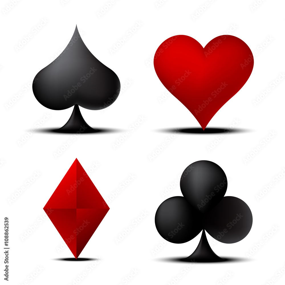 Card Suit Set 1 Stock Vector | Adobe Stock
