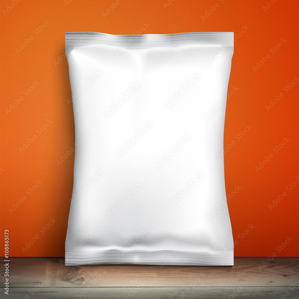 Blank white packaging. Sample package. Blank template for design. Net ...