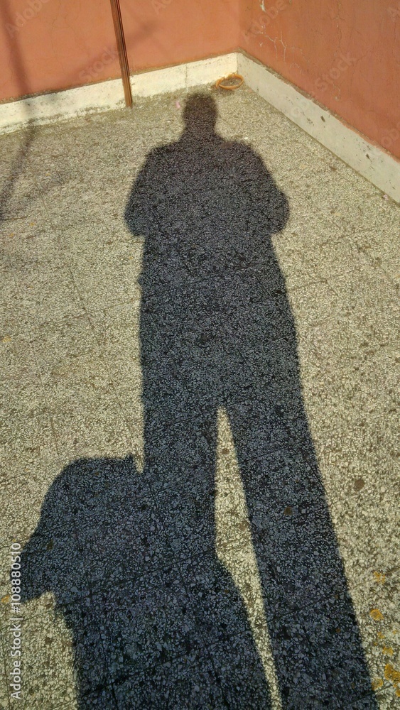 ombra umana e animale Stock Photo | Adobe Stock