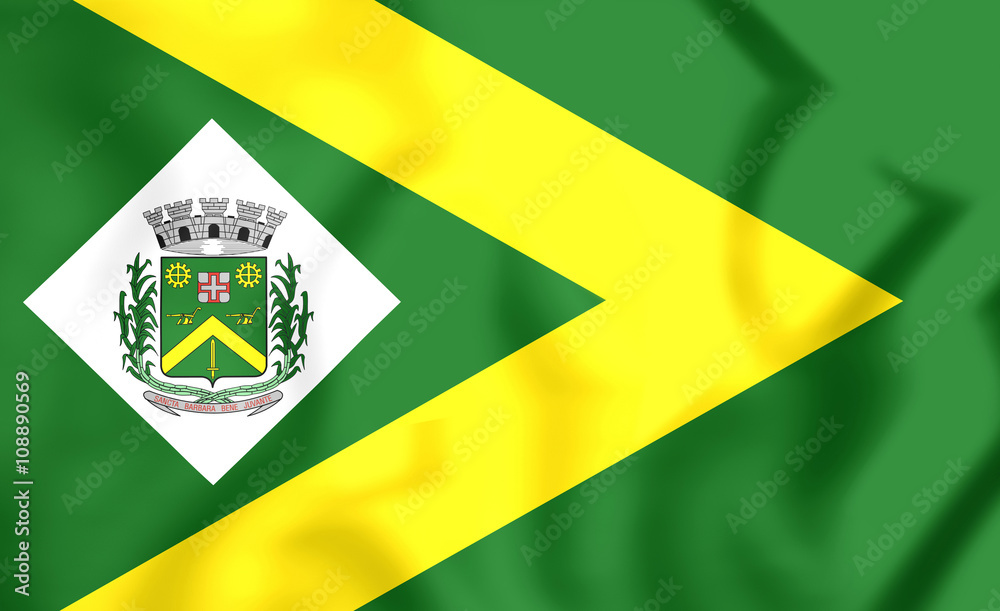 Flag of Santa Barbara d'Oeste City (Sao Paulo State), Brazil. Stock ...