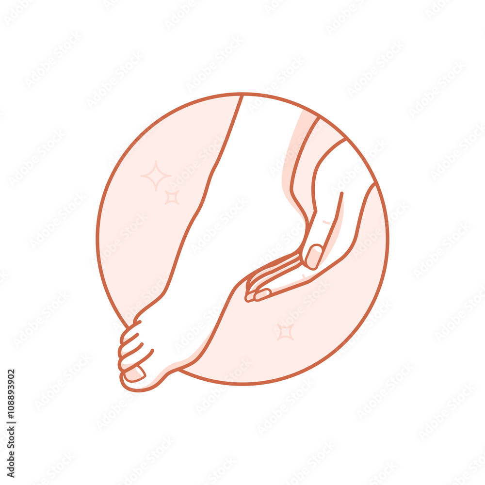 Vector pedicure salon logo design concept - self care and cosmetics product emblem vector de ...