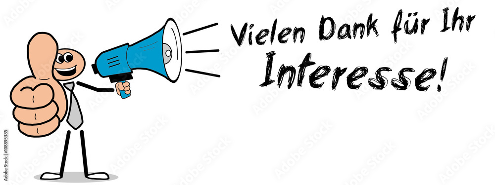Vielen Dank für Ihr Interesse! Stock 写真 | Adobe Stock