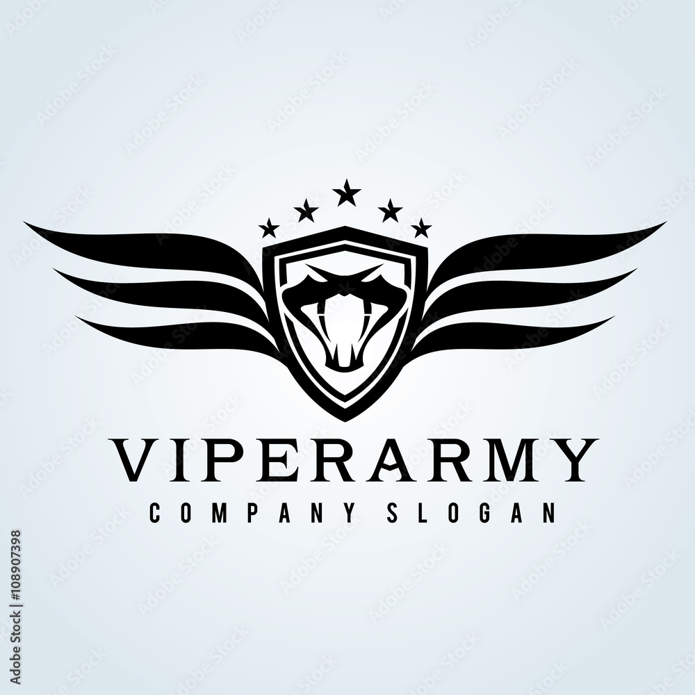 Viper logo. Snake emblem. Snake logo Stock Vector | Adobe Stock