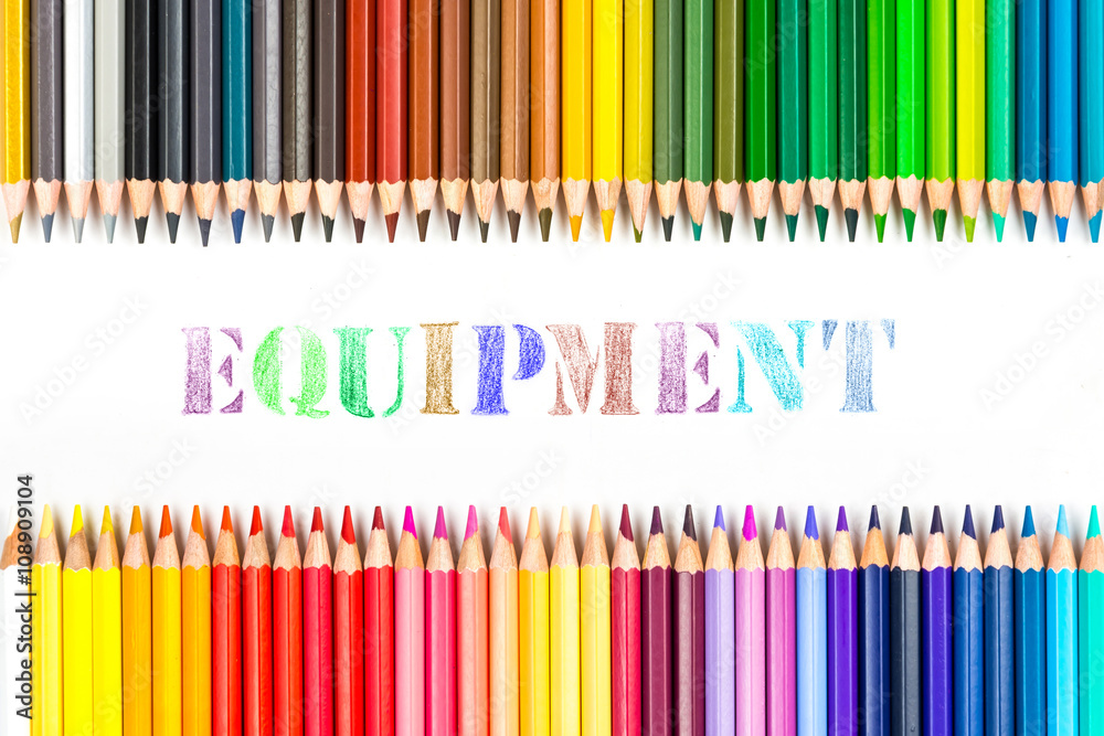 Equipment drawing by colour pencils Stock Photo | Adobe Stock