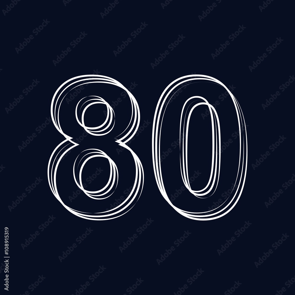 Number 80 Clipart