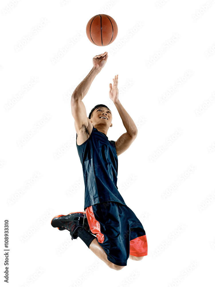 basketball player man Isolated Stock Photo | Adobe Stock