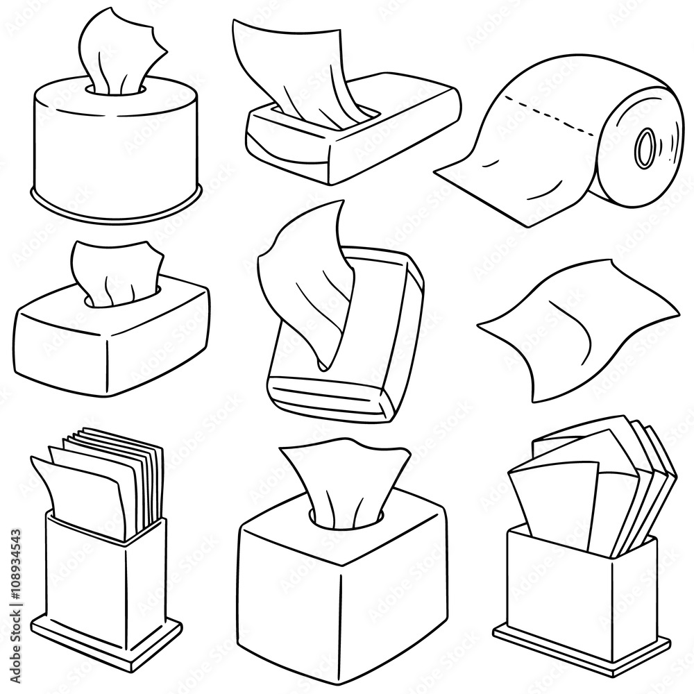vector set of tissue paper Stock Vector | Adobe Stock