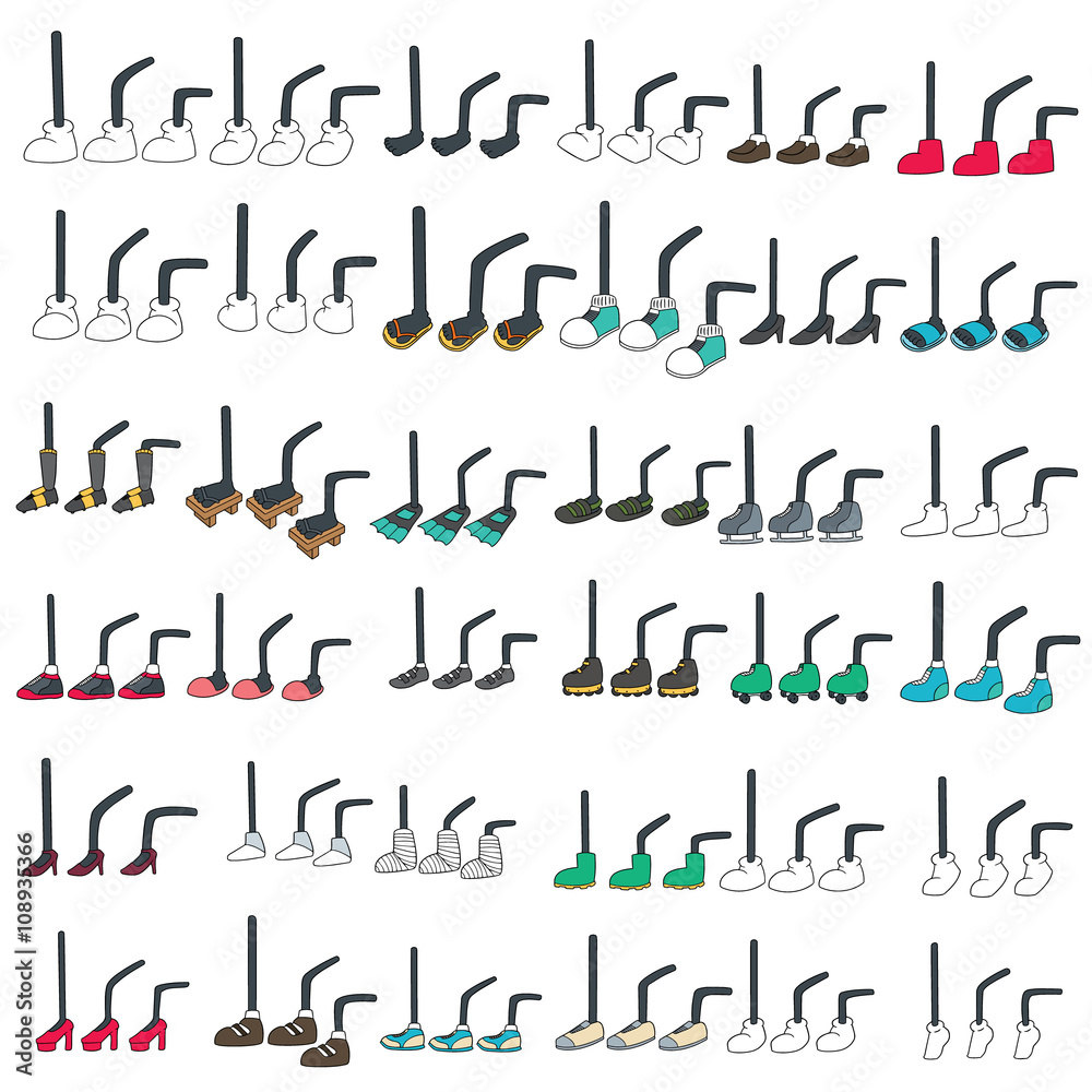 vector set of cartoon leg Stock Vector | Adobe Stock