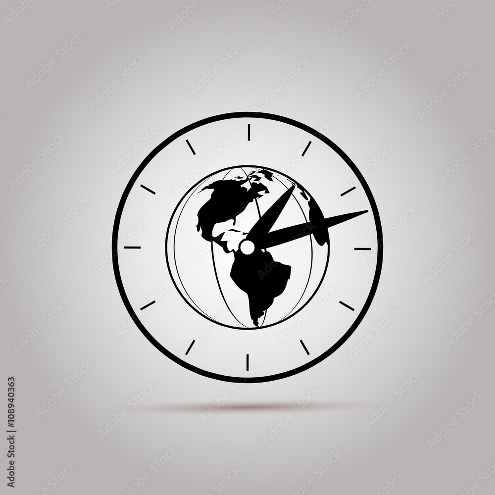 World Time Icon Vector. Time Zone Icon. Time Zone Clocks. World time ...