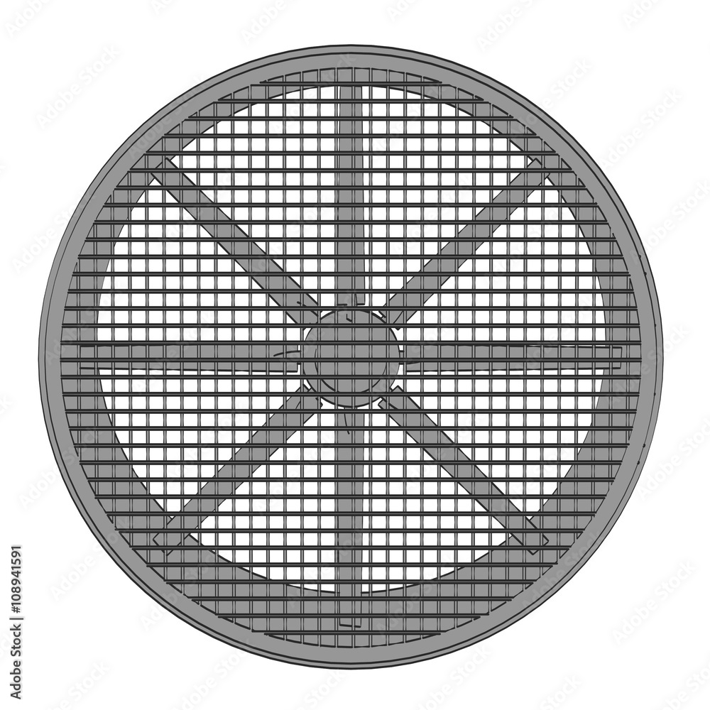 2d cartoon illustration of large fan Stock Illustration | Adobe Stock