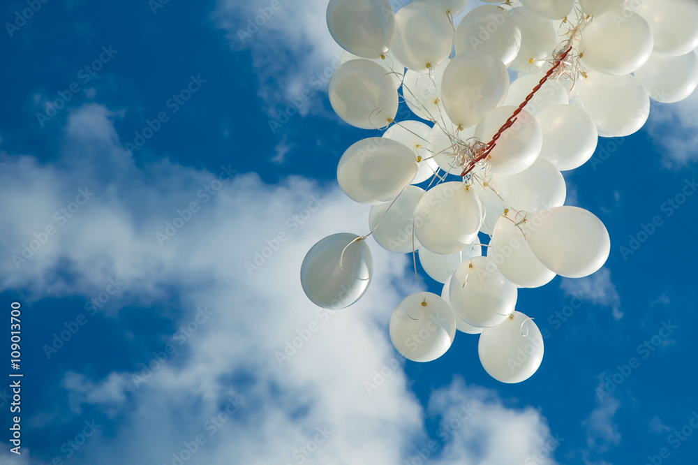 White Balloons In The Sky