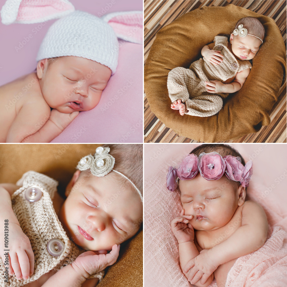 Four Sleepy Babies