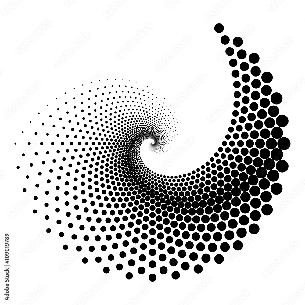 Design spiral dots element Stock Vector | Adobe Stock