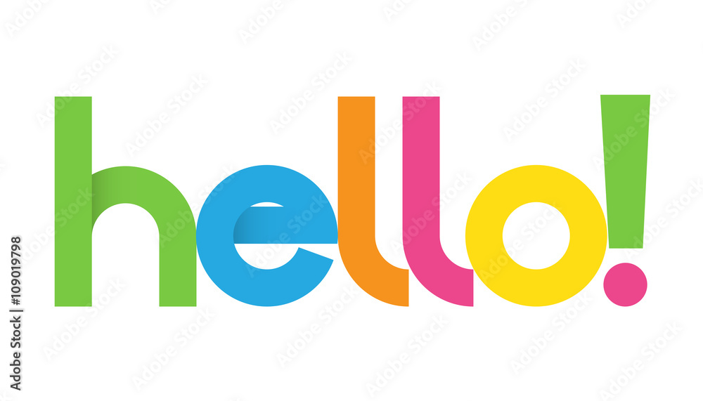 HELLO colourful vector letters Stock Vector | Adobe Stock