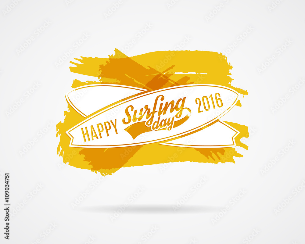 International surfing day graphic elements. Vector surfing day ...