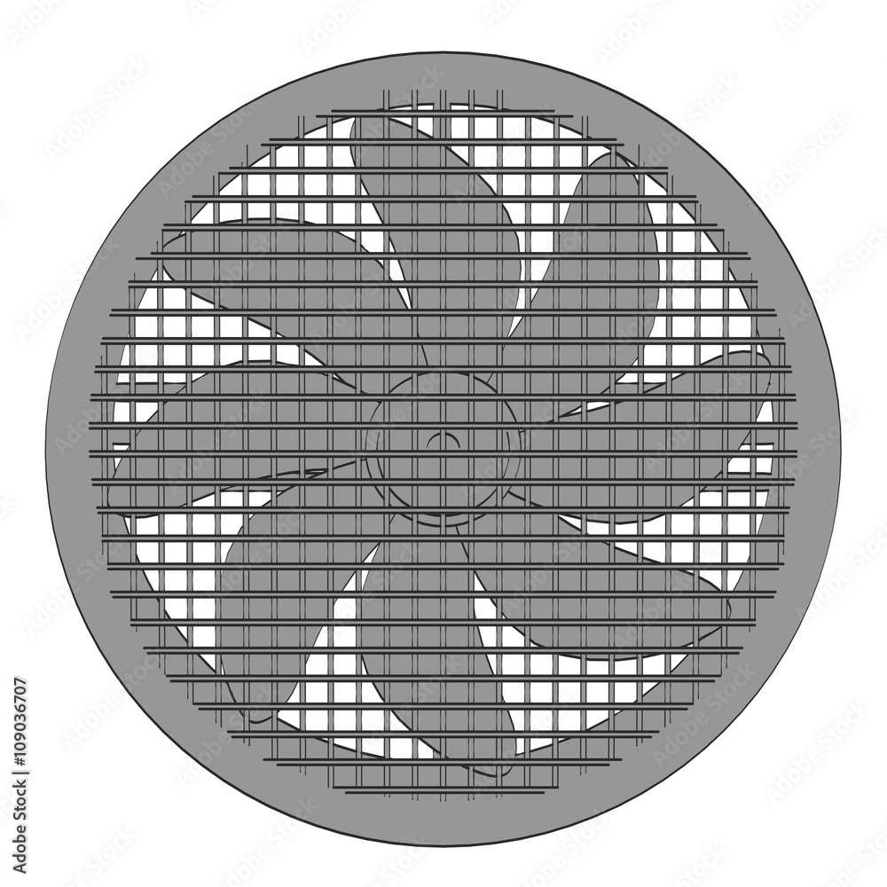 2d cartoon illustration of large fan Stock Illustration | Adobe Stock