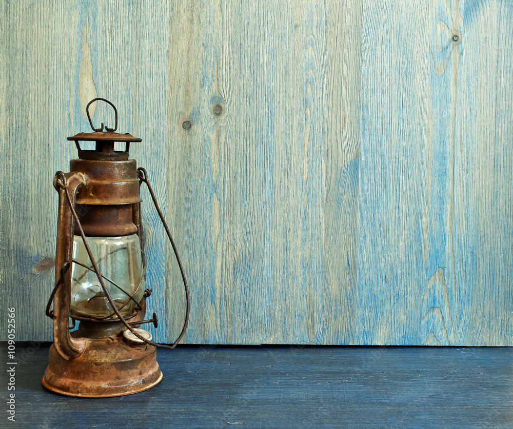 Poster Old fashioned vintage kerosene oil lantern lamp – Wall Art ...