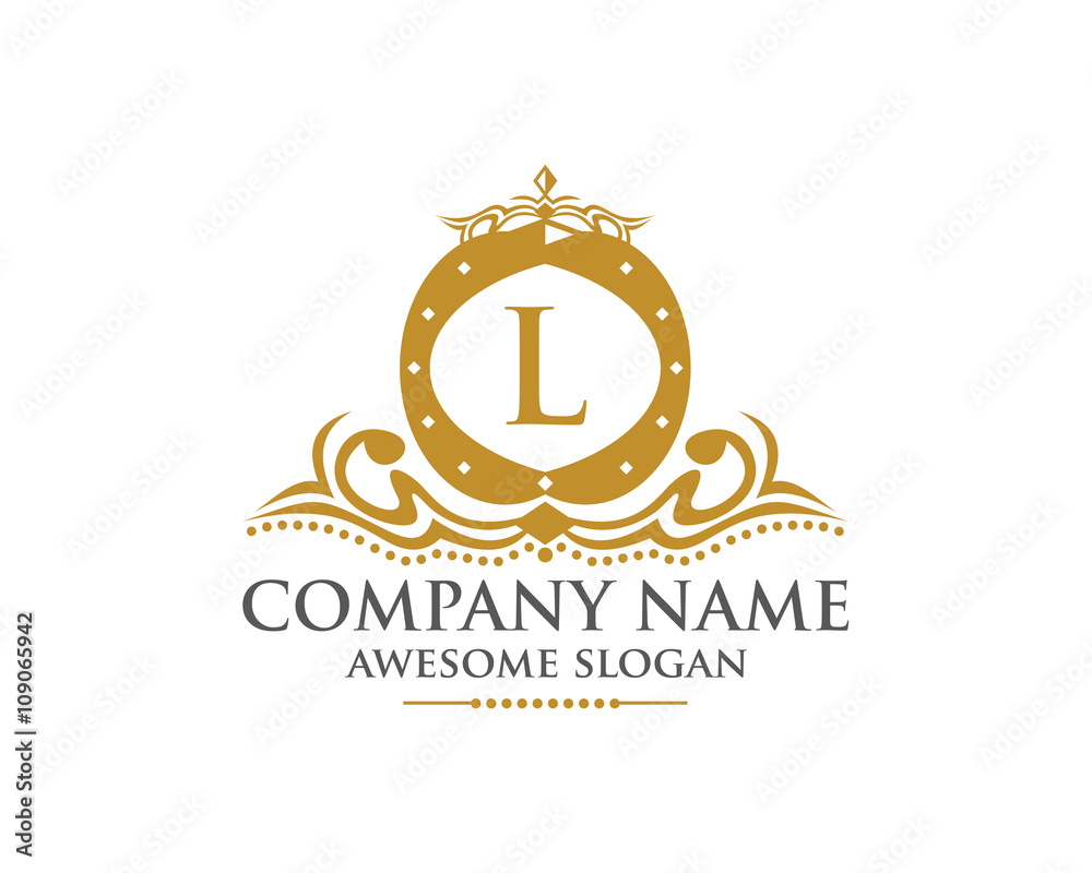 Royal Crown Letter L Logo Stock Vector | Adobe Stock