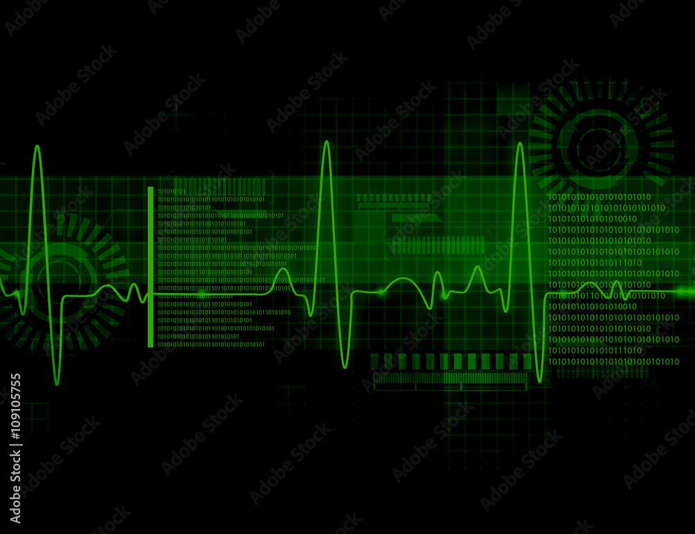 ECG Electrocardiography, medical and healthcare background. Stock ...