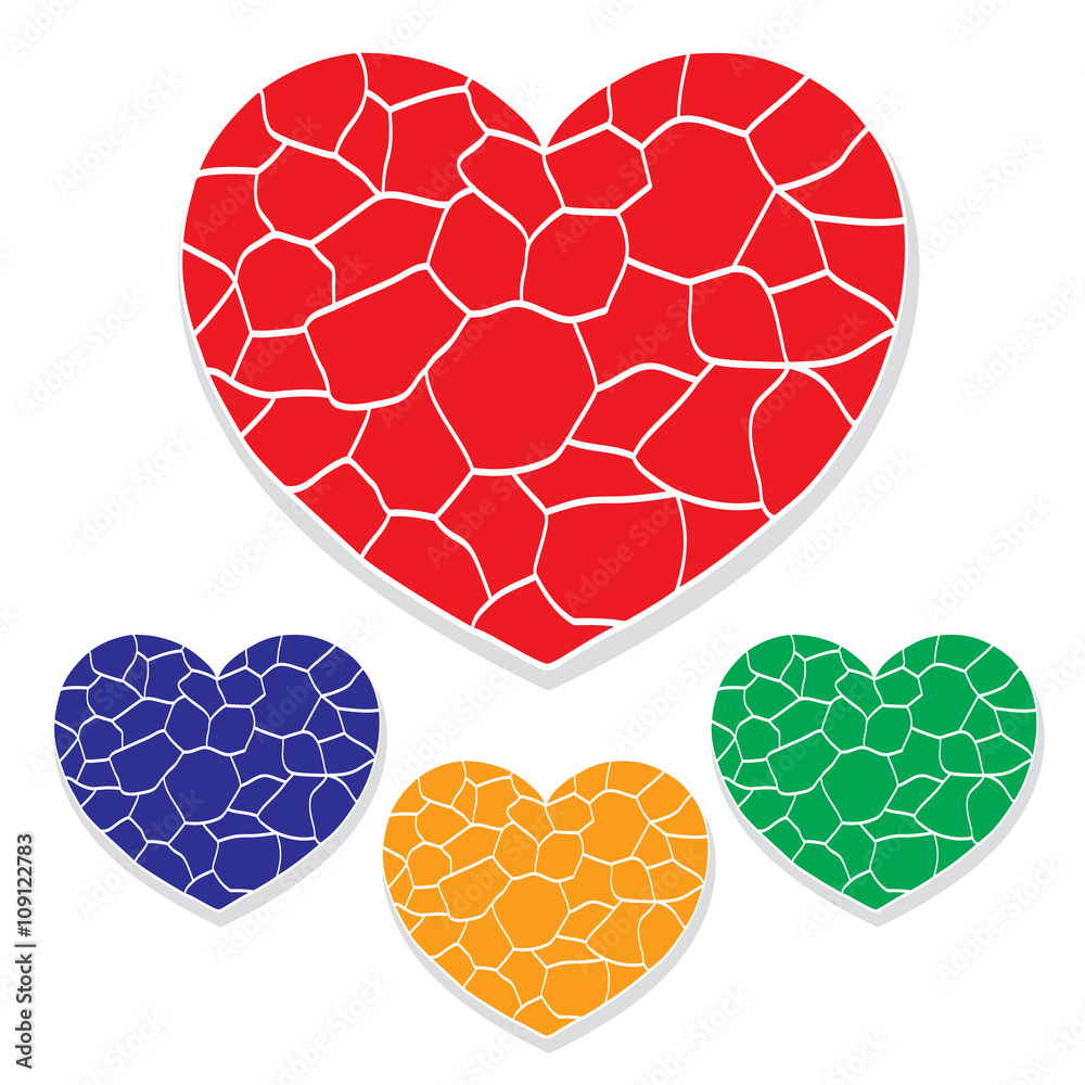 Stone heart shape.Vector Illustration Stock Vector | Adobe Stock