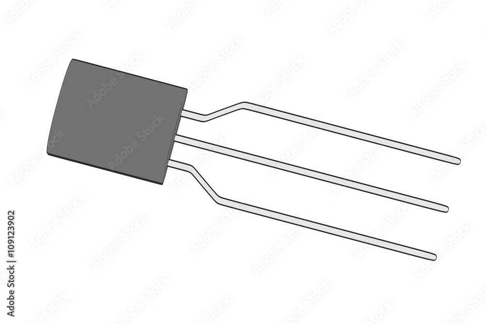 2d cartoon illustration of transistor Stock Illustration | Adobe Stock