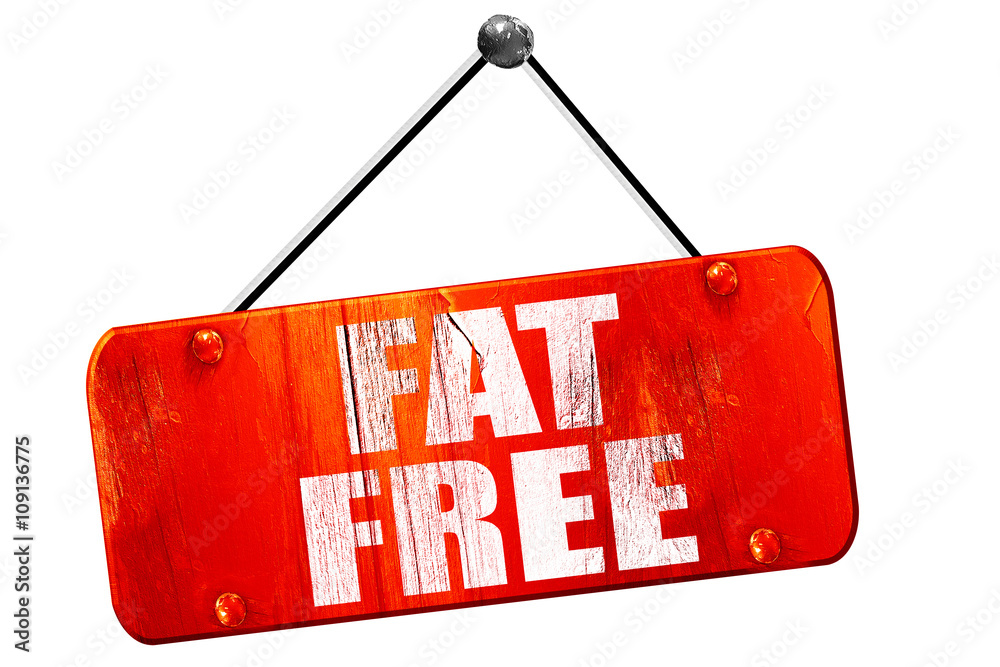 fat free, 3D rendering, vintage old red sign Stock Illustration | Adobe ...