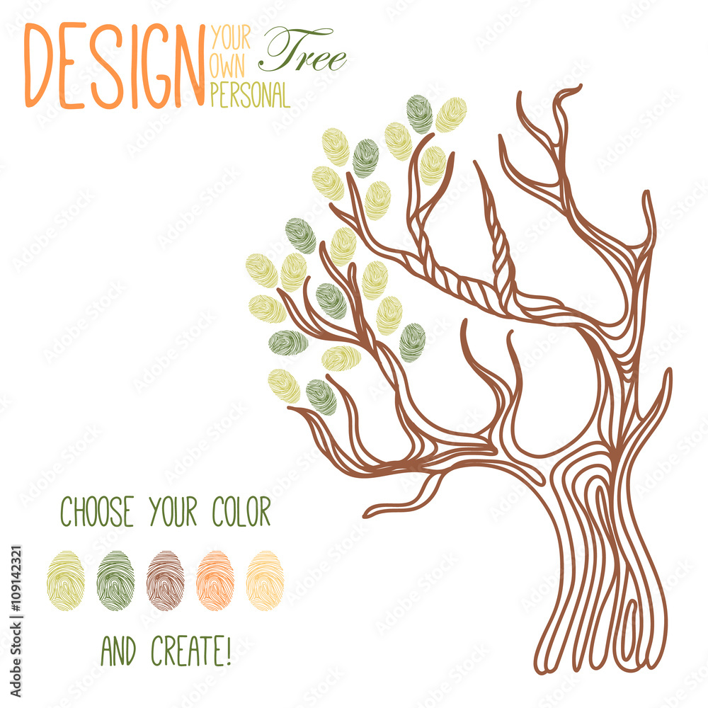 vector drawing of the tree Stock Vector | Adobe Stock