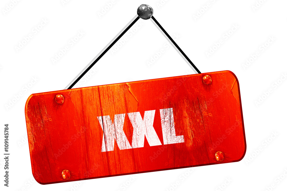 xxl sign , 3D rendering, vintage old red sign ilustración de Stock ...