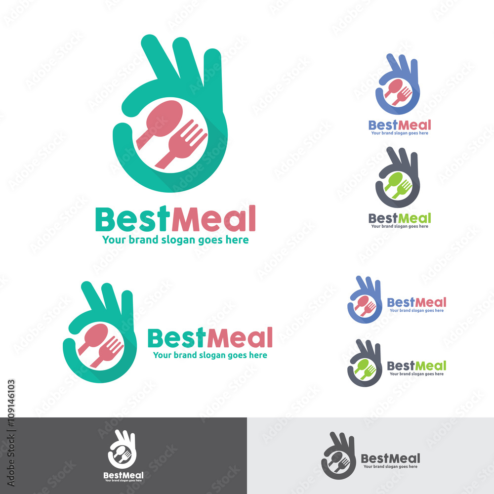 Best Meal Food Logo Stock Vector | Adobe Stock