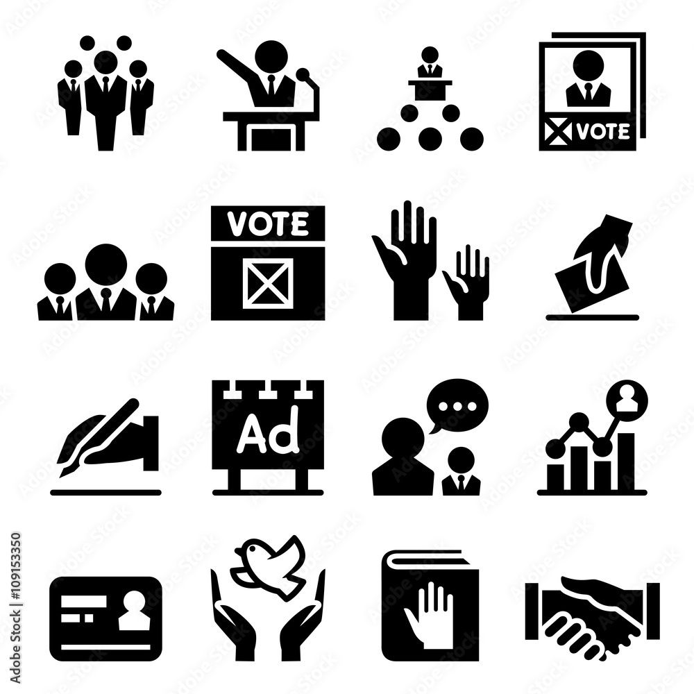 Democracy & election icon Stock Vector | Adobe Stock