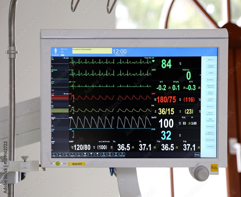 Monitor Auf Einen Intensivstation Im Krankenhaus Stock Foto Adobe Stock Monitor Auf Einen Intensivstation Im Krankenhaus Stock Foto Adobe Stock