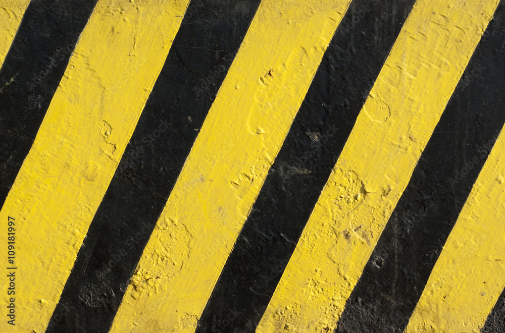 black and yellow painted caution sign metal texture Stock Photo | Adobe ...