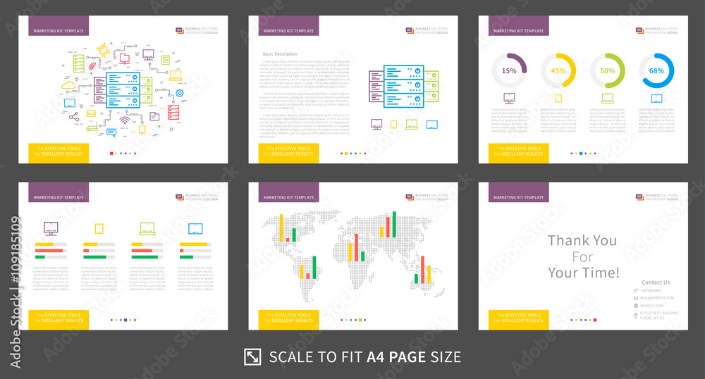 Corporate presentation vector template. Modern business presentation ...