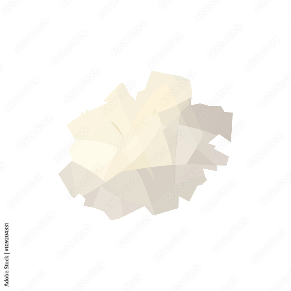 Crumpled paper icon, cartoon style Stock Vector | Adobe Stock
