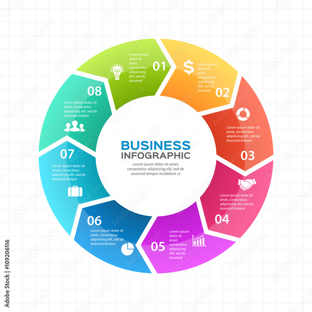 Vector circle arrows infographic, diagram, graph, presentation, chart ...