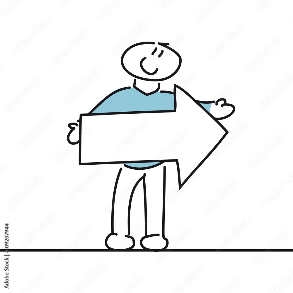 Stickman - arrow Stock-Illustration | Adobe Stock