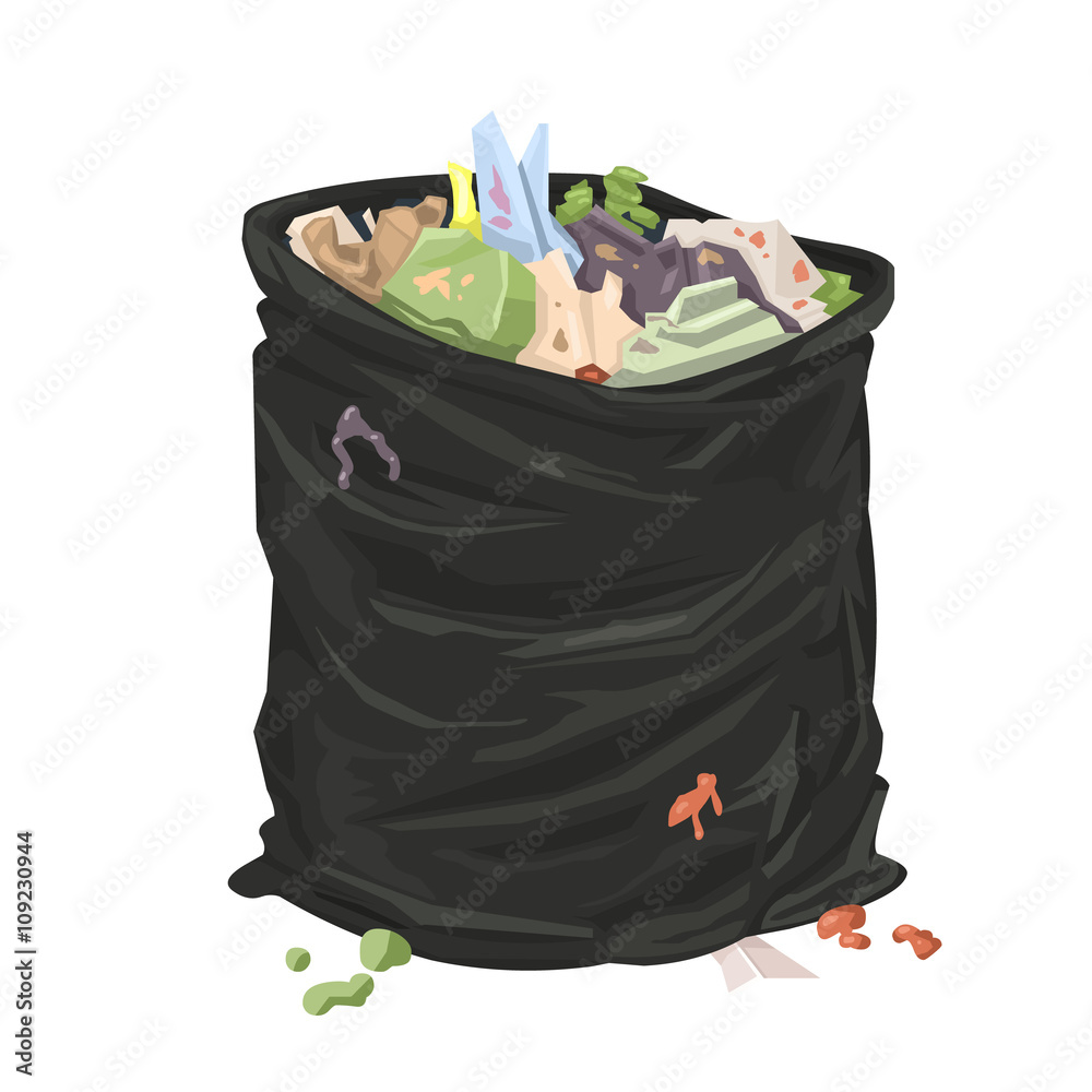 Open Garbage Bag Cartoon