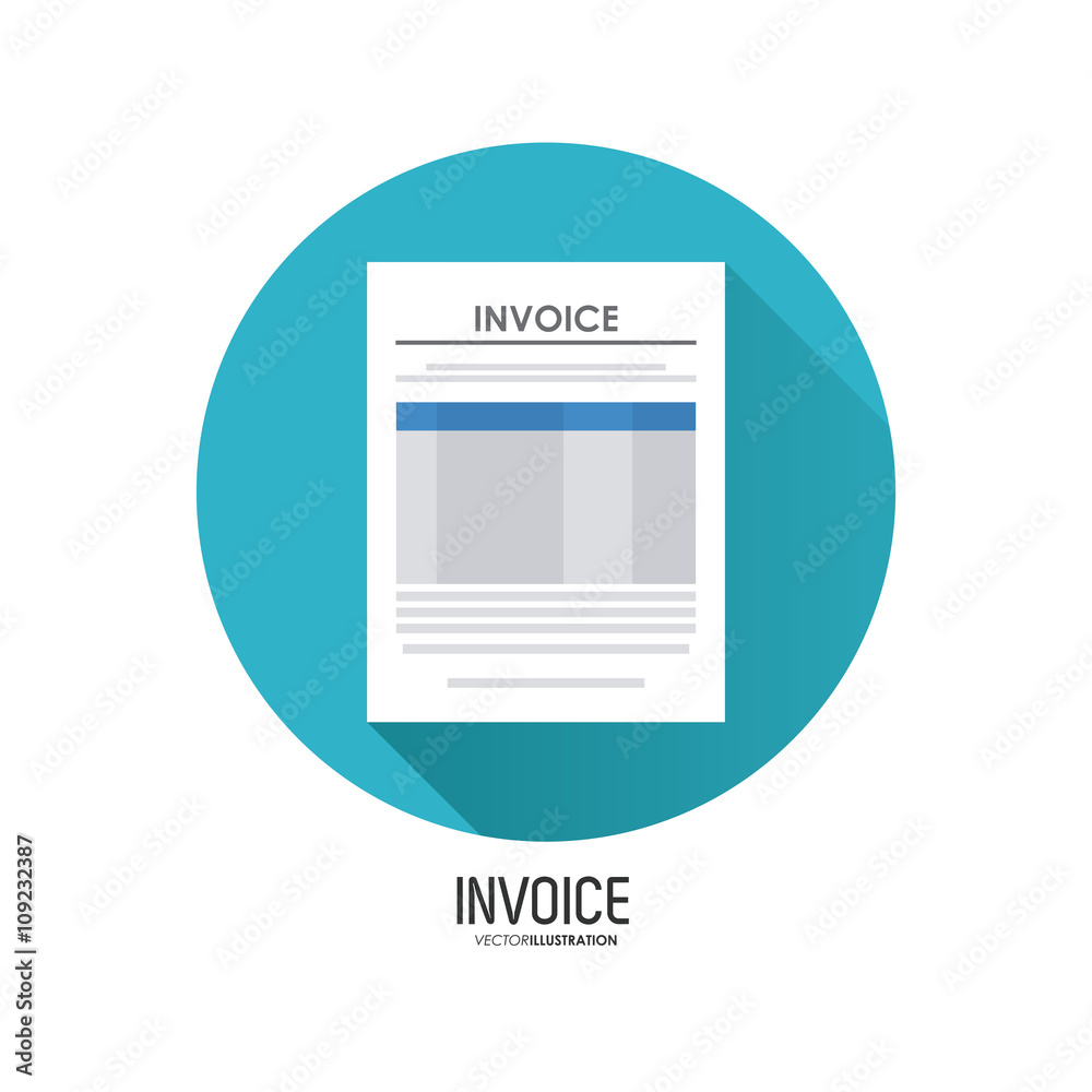 Invoice design. business icon. finance concept Stock Vector | Adobe Stock