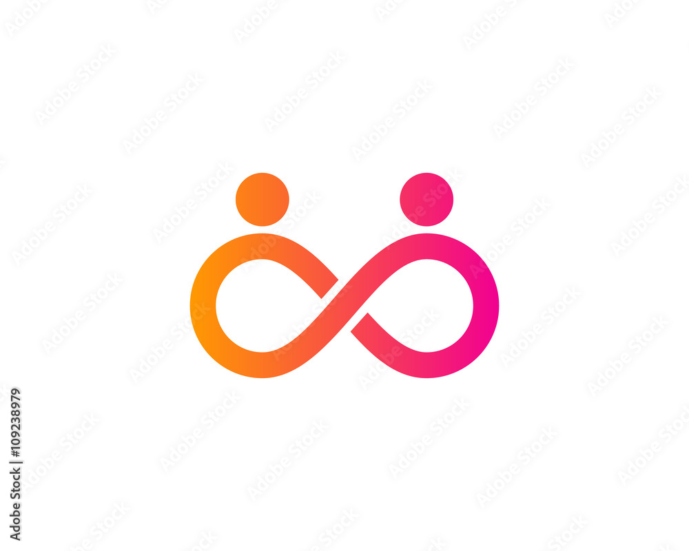 Infinity People Logo Stock Vector | Adobe Stock