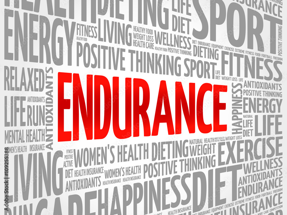 ENDURANCE word cloud, fitness, sport, health concept Stock Vector ...