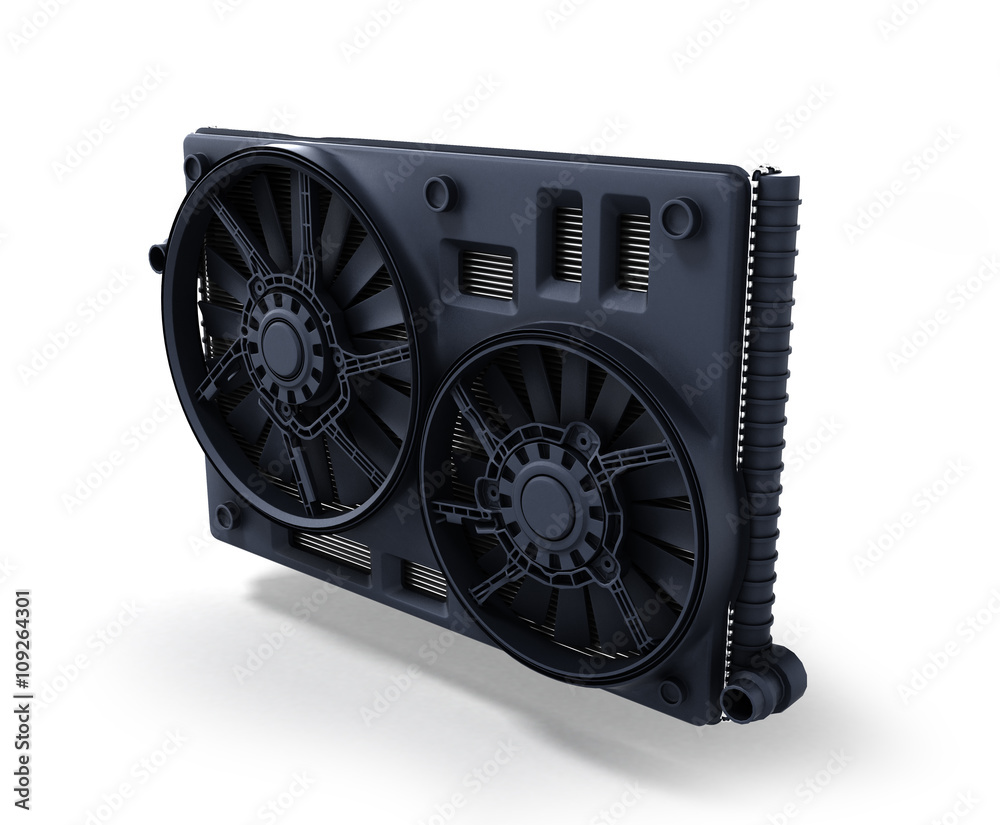 car radiator isolated on white background 3d illustration Stock ...