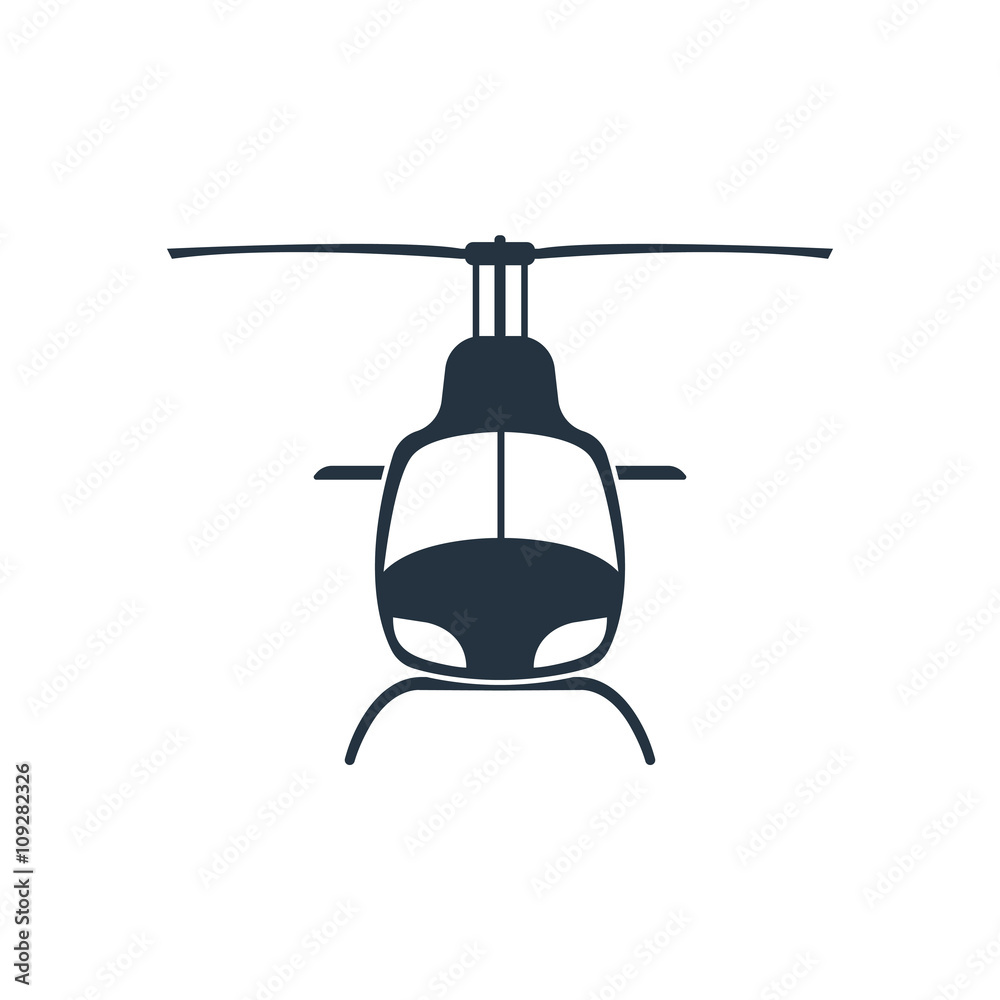 helicopter front Stock Vector | Adobe Stock