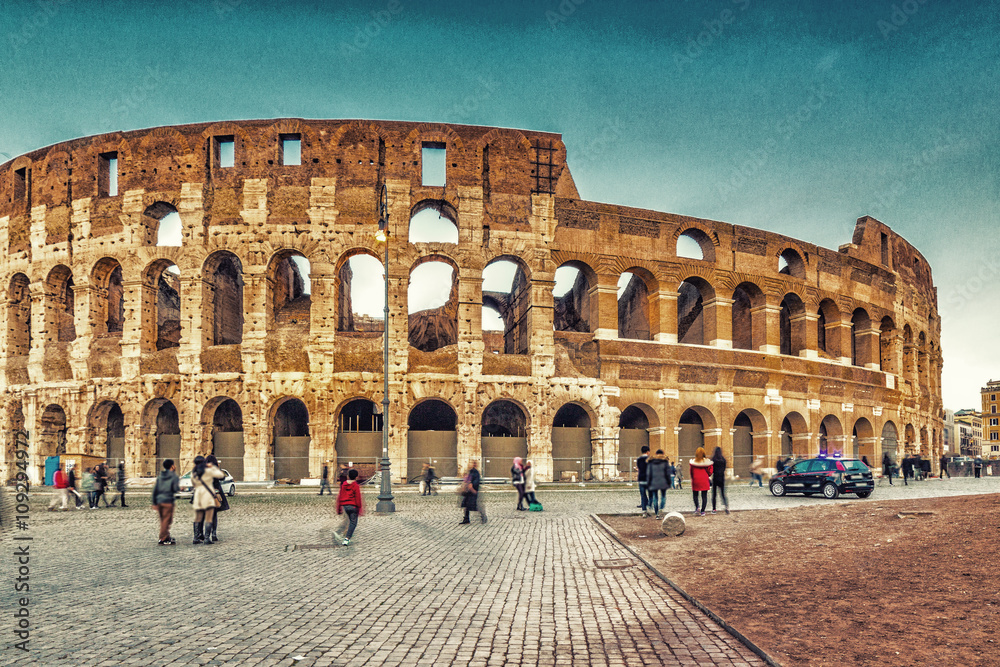 walls and arches of Roman amphitheater Stock Photo | Adobe Stock